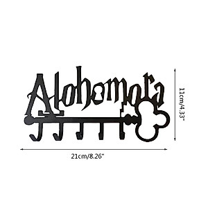 KODASW Halloween Metal for Key Holder wih 5 Hooks Iron Art Wall Mount Adhesive Black Ha Black Iron