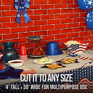 HomeWorthy Red Brick Wall Backdrop | 4ft x 30ft | Wrapping for Faux Fireplace Chimney and Cardboard Fireplace for Christmas, Door Cover Party Decoration, Brick Wrapping Paper, Scene Setter Background