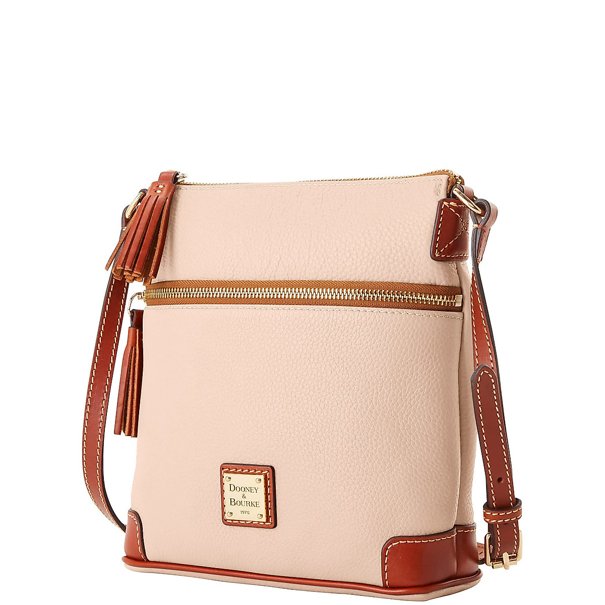 Dooney & Bourke Handbag, Pebble Grain Small Tassel Crossbody - Blush