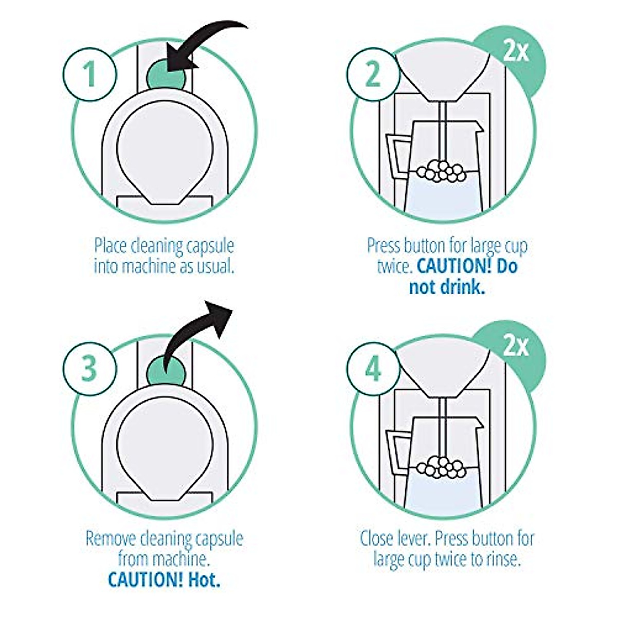 Nespresso Cleaning Pods - 10 Cleaning Capsules for Nespresso Original Machines. Cleaning Kit for Better Tasting Coffee!