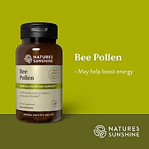 Nature's Sunshine Bee Pollen, 100 Capsules | Has a Strong Nutritional Profile that Offers a Natural Energy Boost
