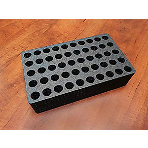 Polar Whale 5 Test Tube Racks Black Foam Storage Rack Organizer Stand Transport Holds 50 Tubes Each Fits up to 16mm Diameter Tubes