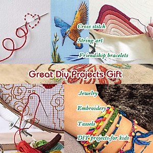 100 Skeins Per Pack -Embroidery Floss - Cross Stitch Threads - Friendship Bracelets Floss - Crafts Floss