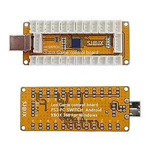 SJ@JX Arcade Game USB Encoder Zero Delay 2 Player Gamepad LED Button Joystick Controller for Nintendo Switch PC PS3 Retropie Raspberry Pi MAME