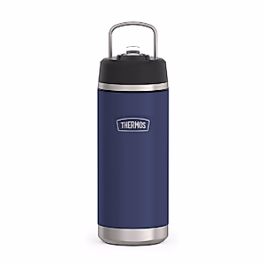 THERMOS ICON SERIES Insulated Water Bottle with Straw Lid - 18 Ounce, Navy - Stainless Steel Vacuum Insulated Water Bottle with Straw Lid