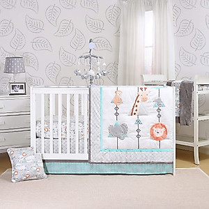 Safari Adventure 3 Piece Jungle Animal Theme Baby Crib Bedding Set