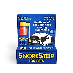 Snore Stop for Pets 40 Sprays I Natural Anti-Snoring Solution I Snore Relief for Dogs Cats I Stop Snoring Aid I Sleep Remedy I Help Stop Dog Snores I Anti-Snore Aid