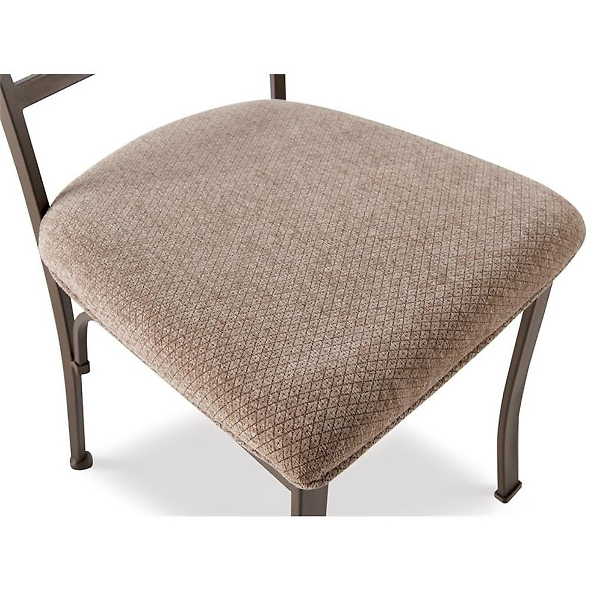 Powell Hamilton Pewter and Bronze Metal Set of 2 Dining Chair