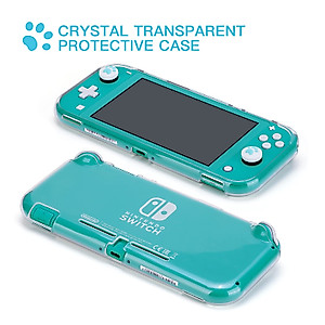 JINGDU Carrying Case Compatible with Switch Lite, Cute 3D Cat Paw Storage Bag with Screen Protector, Thumb Grips, Protective Case, Straps, Premium Accessories Kit, Blue