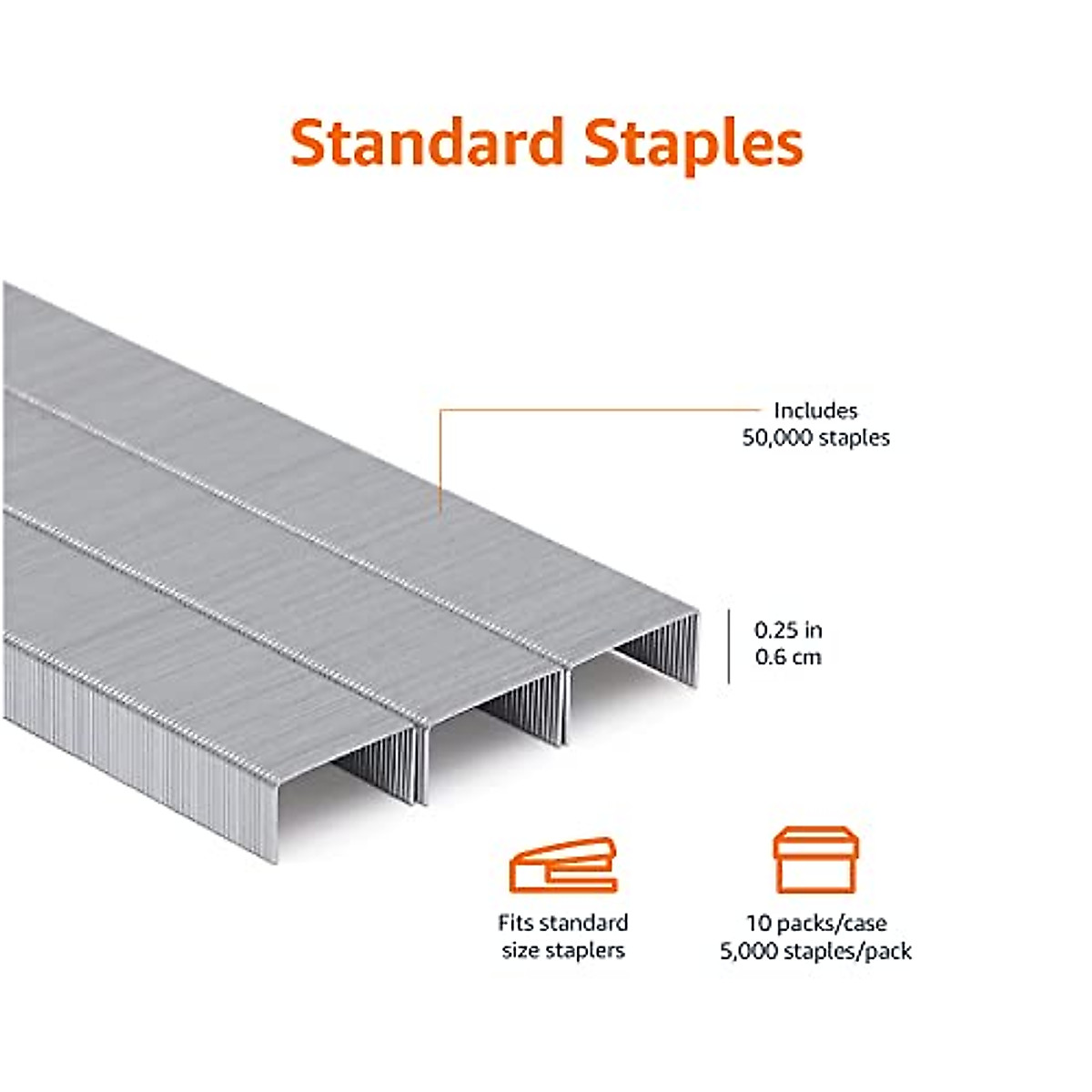 Amazon Basics Standard Stapler Staples, 10-Pack (5000 per Pack)