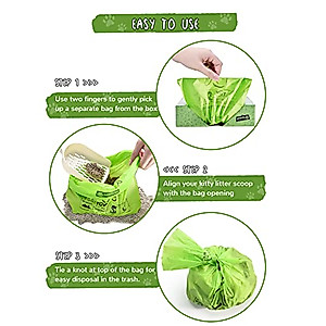 Cat Litter Bags for Poop Biodegradable Cat Waste Disposal Bag Leakproof Durable and Unscented Large to Fit Any Scoop - 100 Count…