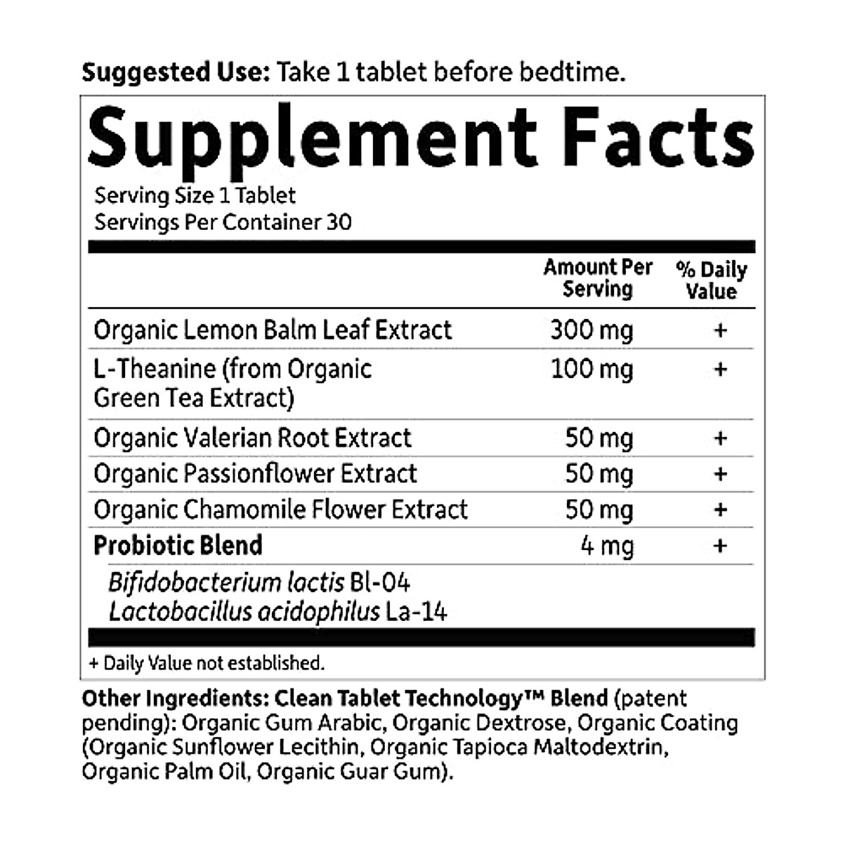 Garden of Life mykind Organics Sleep Well Rest & Refresh 30 Tablets, Lemon Balm, Green Tea Extract L-Theanine, Valerian Root, Chamomile, Probiotics-Organic Non-GMO Vegan Gluten Free Herbal Supplement