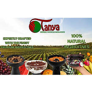 Tanay Herbal Hookah Molasses Fruit Mix Hookah Shisha Flavors, Premium Tobacco & Nicotine Free, Fruit Variety Pack, 50-Gram Packs (Pack of 6)