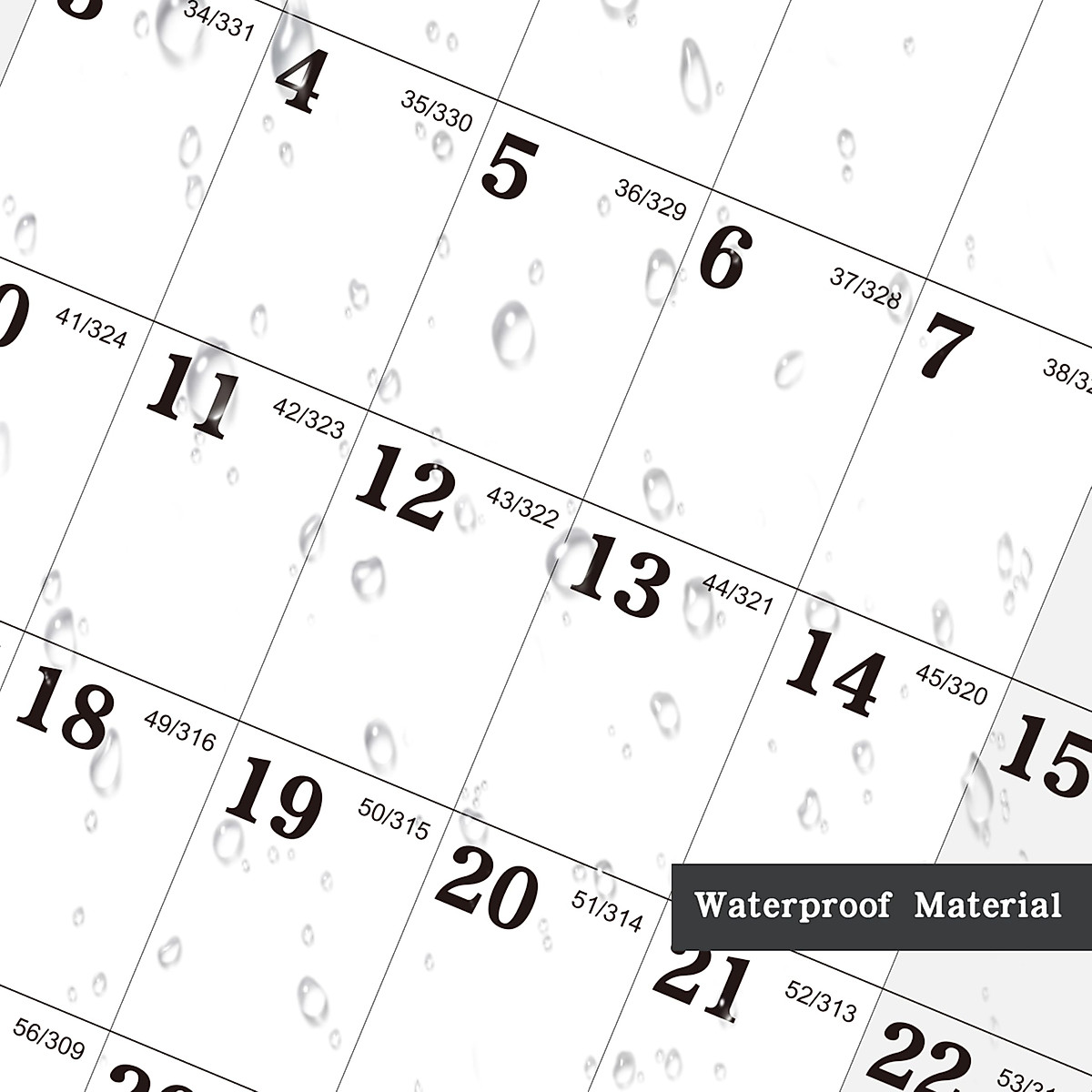 2023 Yearly Wall Calendar - 2023 Dry Erase Wall Calendar, Yearly Wall Calendar 2023 with Julian Date, 34.6" x 22.9" Full Year Wall Calendar, Jan. 2023 - Dec. 2023, Large, Wet & Dry Erase Laminated, Vertical/Horizontal, Reversible - Classic Grey