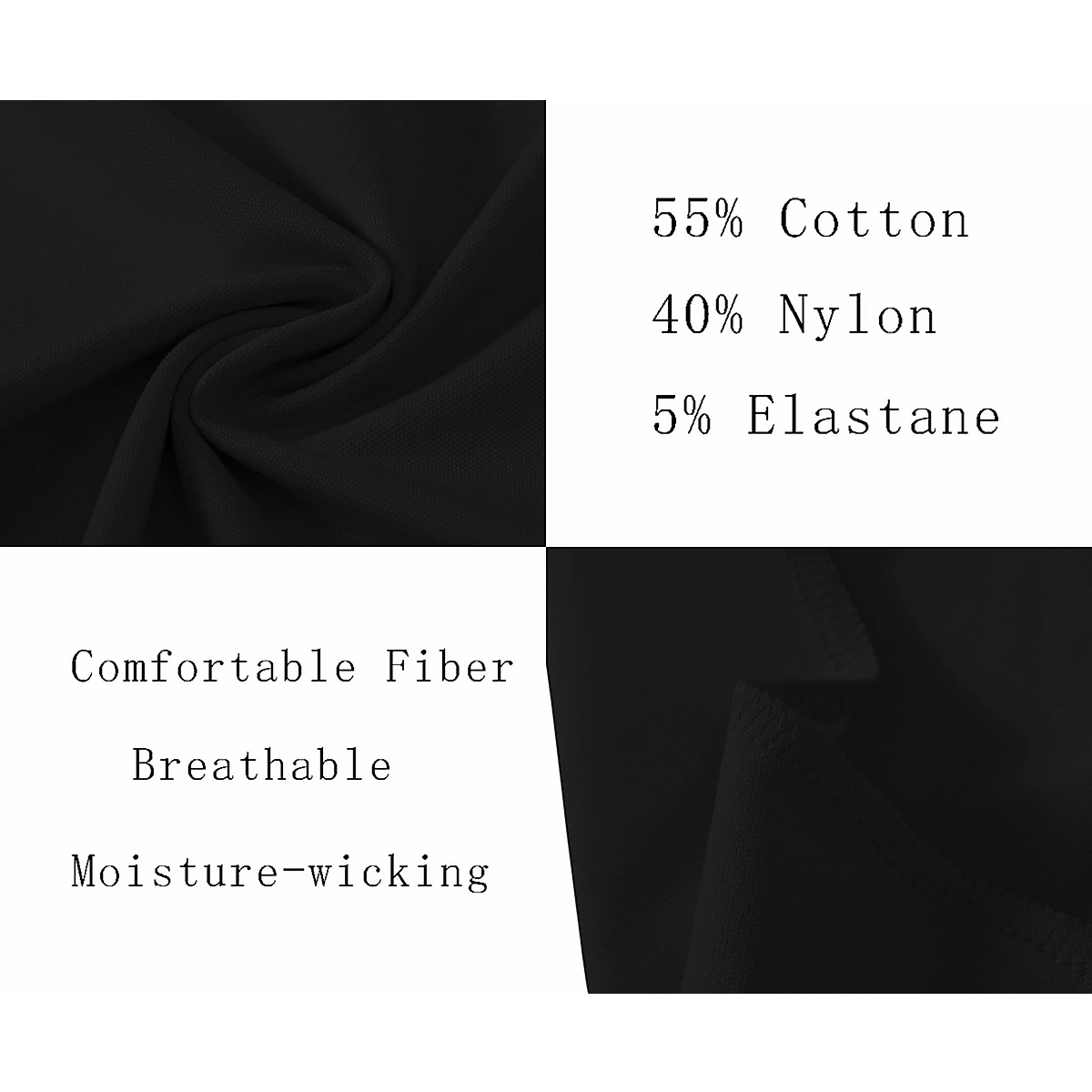 AjezMax Womens Golf Tennis Polo Shirts Long Sleeve Sun Protection Quick Dry Lightweight Casual Button Sports Athletic Tops Black Large