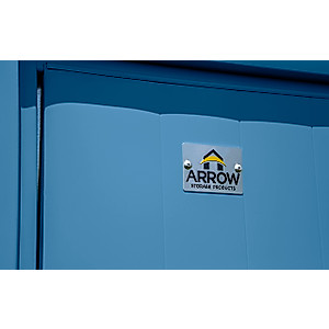 Arrow Select 6' x 7' Outdoor Lockable Steel Storage Shed Building, Blue Grey