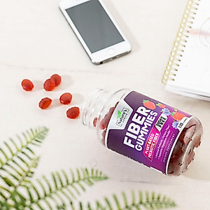 Sugar Free Fiber Gummies for Adults, Daily Prebiotic Fiber Supplement & Digestive Health Support - Supports Regularity & Digestive Health, Nature's Plant Based, Non-GMO, Berry Flavor - 120 Gummies