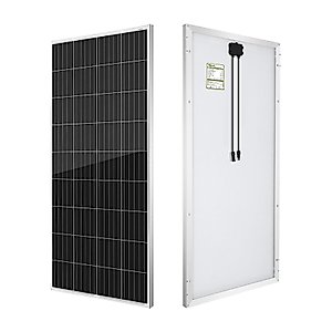 HQST 190W 12V Monocrystalline Solar Panel w Solar Connectors High Efficiency Module PV Power for Battery Charging Boat, Caravan, RV and Any Other Off Grid Applications
