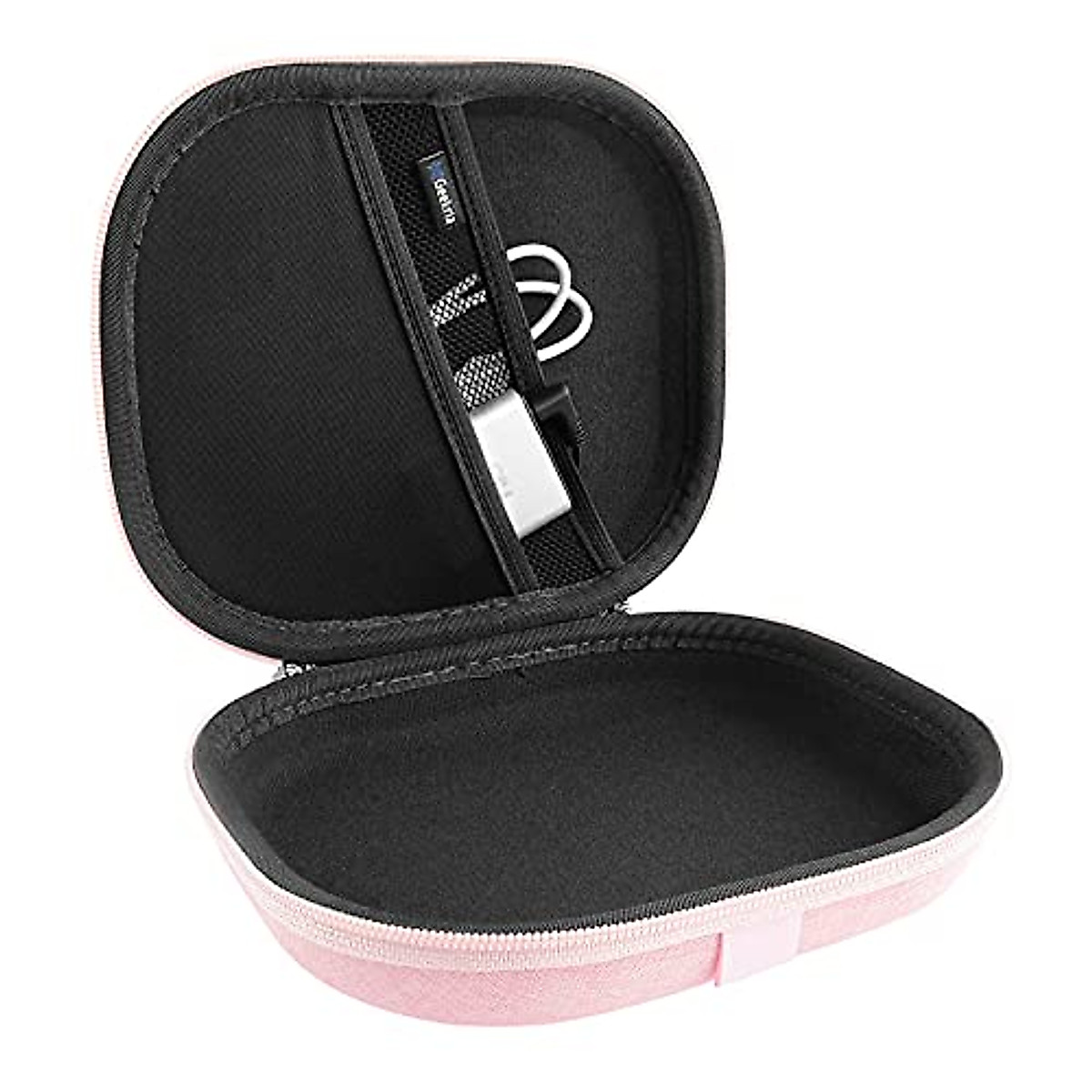 Geekria NOVA Shield Headphones Case Compatible with AKG Y50BT, Y50BTBLK, Y400 Wireless, Y45BT Wireless, N60NC, Y500 Case, Replacement Hard Shell Travel Carrying Bag with Cable Storage (Pink)