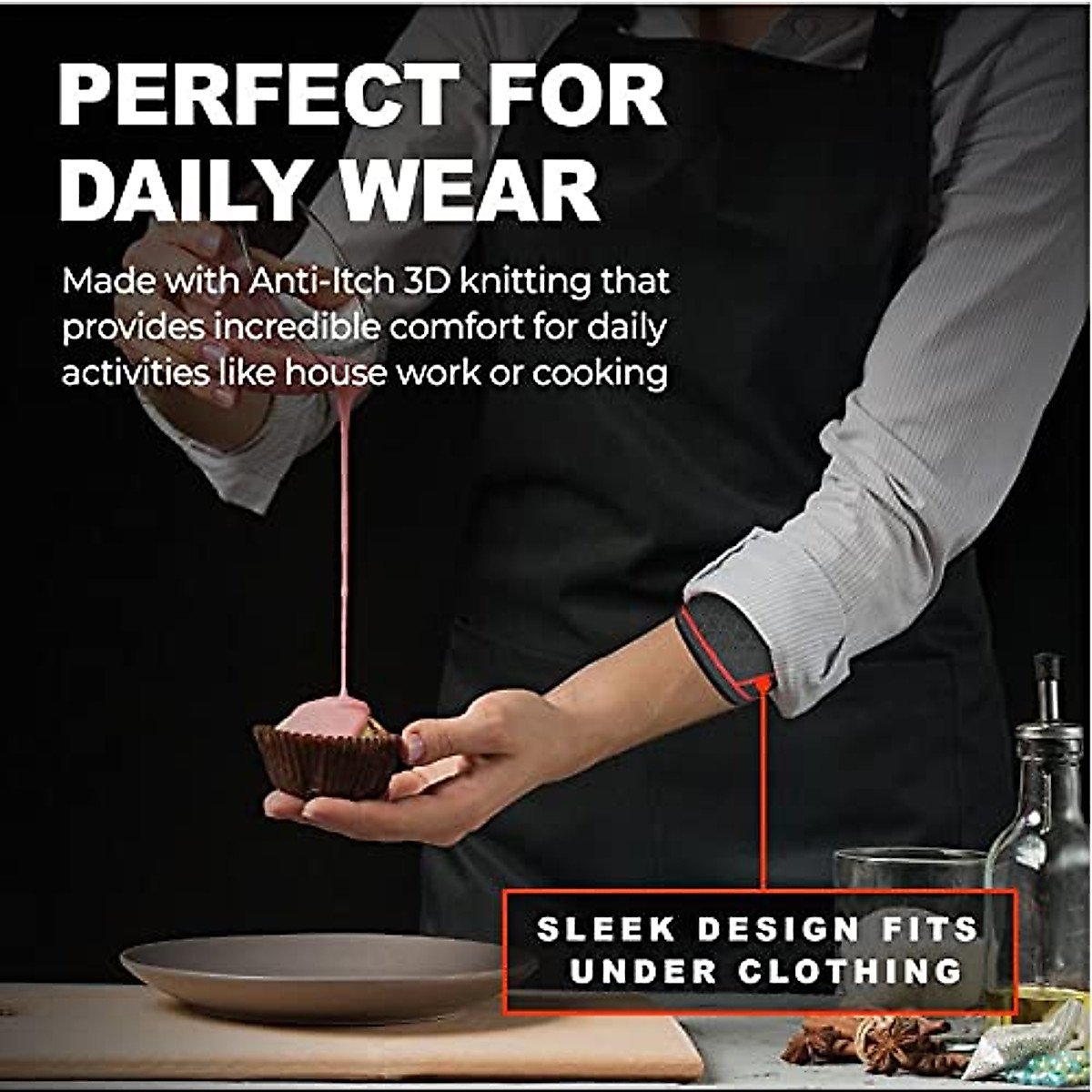 UFlex Elbow Compression Sleeve for Women & Men- Brace for Injury Recovery, Tendonitis, Bursitis, Weightlifting, Golf, Tennis, Basketball- Single Wrap