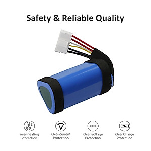 MULS ID998 1INR19/66-3 37.74Wh Battery Replacement for J B L Charge 4 Charge 4J JBLCHARGE4BLUAM Charge 4BLK with Tools SUN-INTE-118 IAA011NA IY1068 10200mAh 3.7V