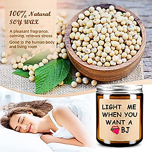 Birthday Gifts for Men - Light Me When You Want A BJ Candle - Anniversary Romantic Gifts for Him - Birthday Funny Gift for Men Husband - Candles Gifts for Men Him