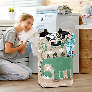 senya Cute Dinosaur Large Storage Basket Collapsible Organizer Bin Laundry Hamper for Nursery Clothes Toys