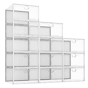 Pinkpum Shoe Storage Boxes Fit for Sizs 9 12 Pack Shoe Storage Boxes Fit for Sizs 11 12 Pack