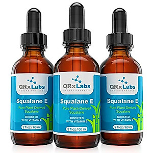 Pure Plant-Based Squalane Oil Boosted with Vitamin E (LARGE 2 oz) - Organic ECOCERT/USDA Certified Squalane Derived from Sugarcane - Best Moisturizer For Face, Body, Skin & Hair - 2 fl oz / 60 ml