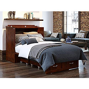 AFI Southampton Murphy Bed Chest with Charging Station, Twin XL, Walnut
