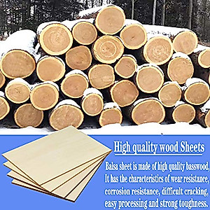 20 PCS Wood Sheets,Unfinished Plywood Basswood Sheet,for Architectural Model min House Building, Wood Burning Project and Other DIY Crafts (150X100X2mm)