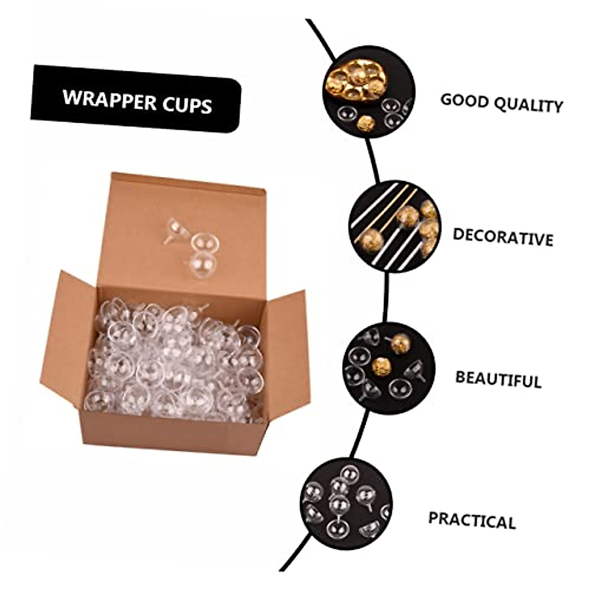 Dessert Cups 50pcs Chocolate Torus Clear Wrapping Paper Fresh Flower Bouquet Mini Cake Boxes Small Muffin Holder Chocolate Truffle Wrapper Cup Truffle Holder Truffle Cup