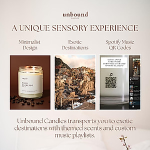 Unbound Candles Lemon Picking in Amalfi Scented Candle | 7.5oz Coconut Soy Candle | Handmade in USA | 50 Hour Burn Time | Italy Candle | Lemon Candle | Travel Based Candle