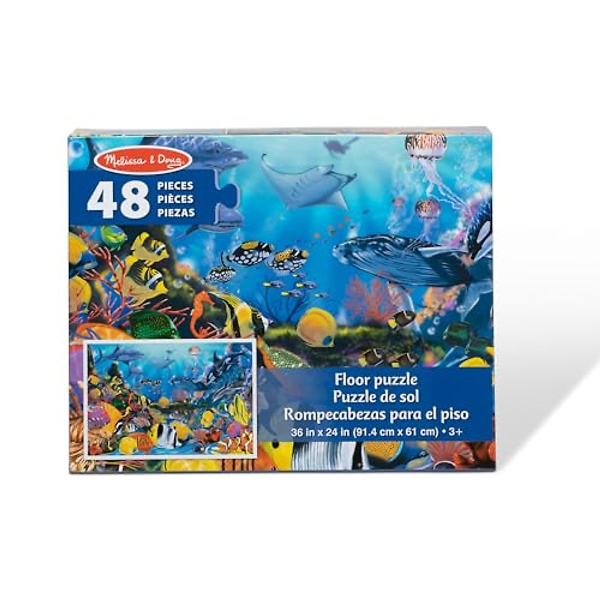 Melissa & Doug Underwater Ocean Floor Puzzle (48 pcs, 2 x 3 feet) - FSC Certified