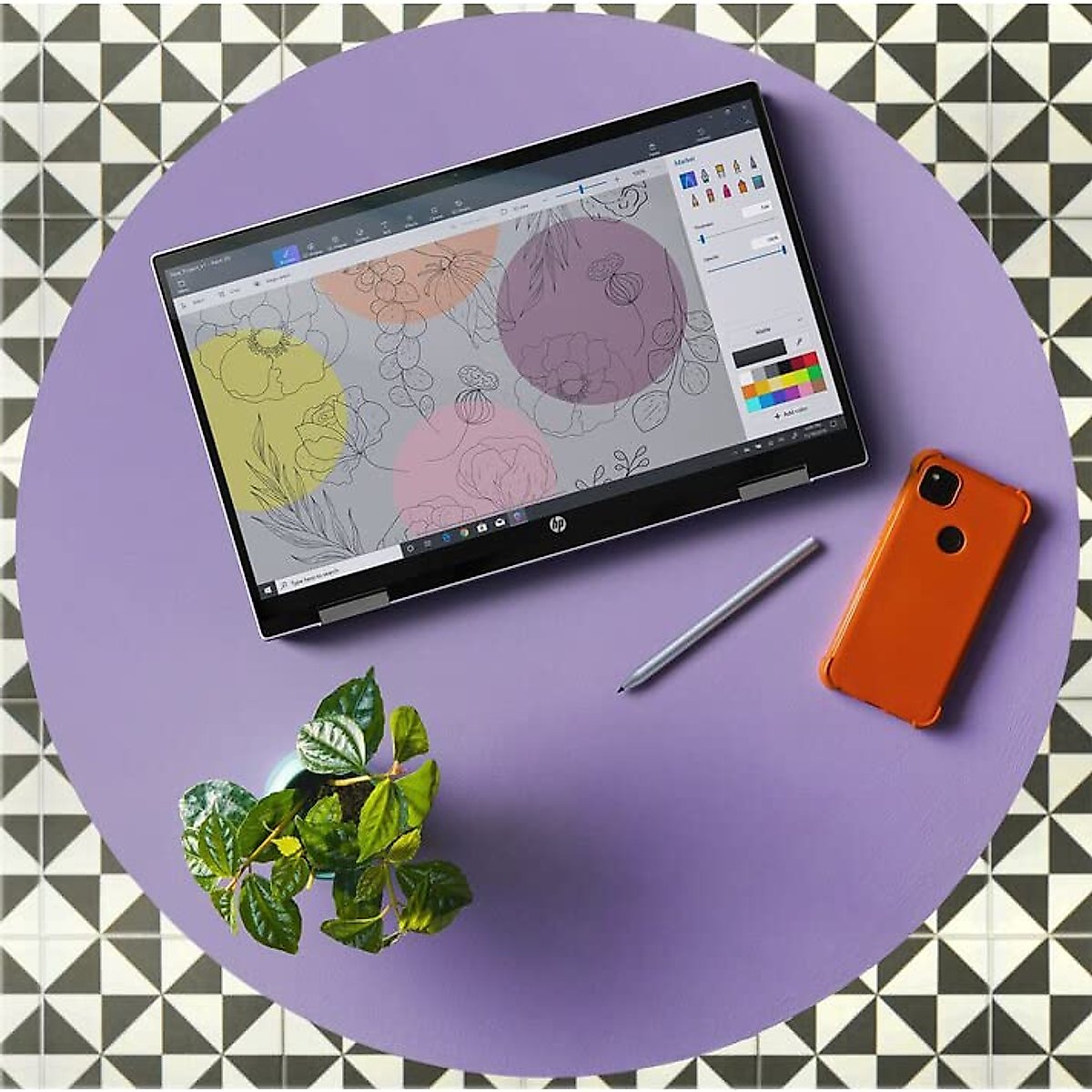 HP Pavilion x360 15-in 2-in-1 Laptop/Tablet with Intel i5-1235U, 12GB RAM - Silver Bundle with Elite Suite 18 Software + 1 Year Protection Warranty