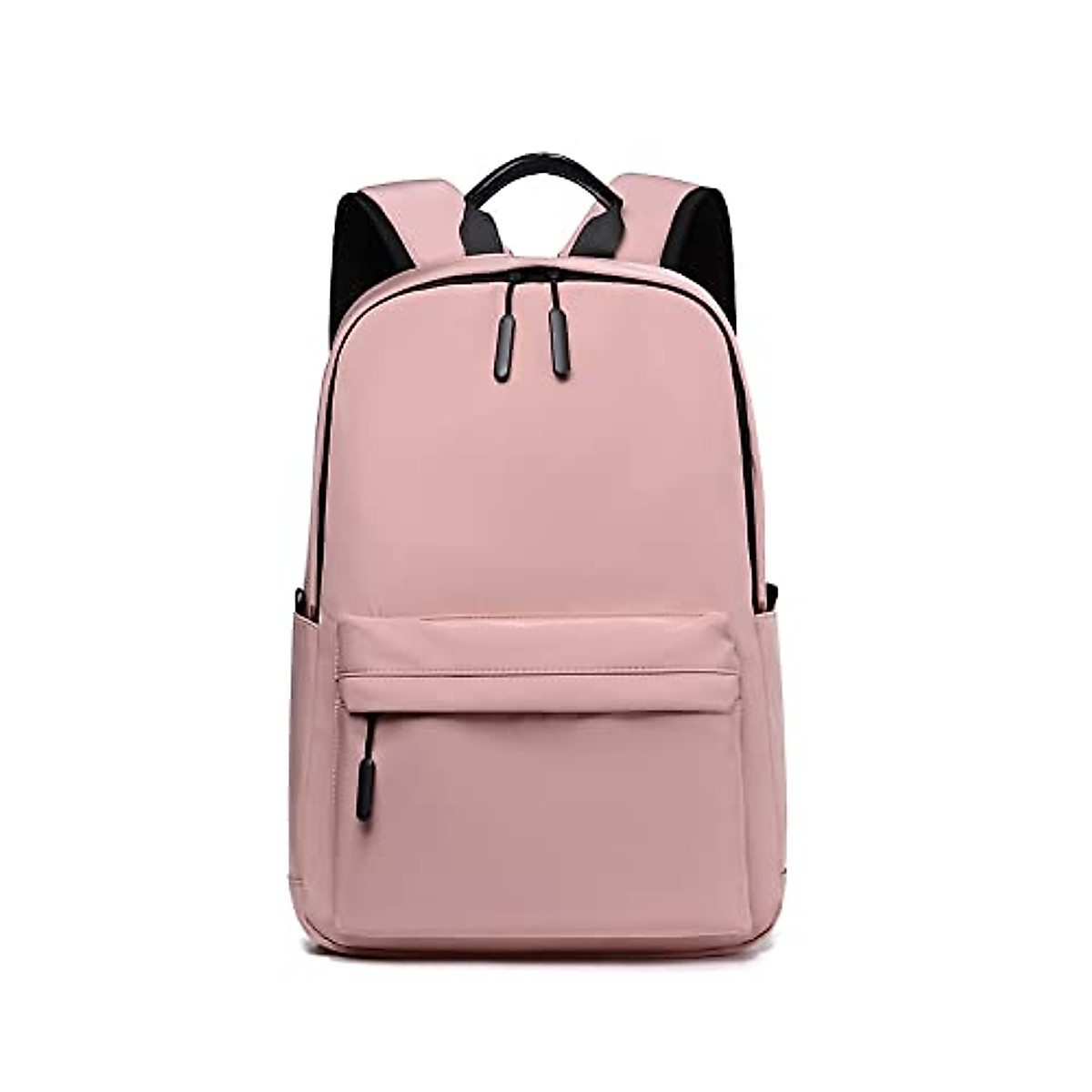 LANSHIYA Classic Basic Backpack for Girls Boys Solid Color Elementary Middle High School and College Bookbag Lightweight Casual Teens Travel Outdoor Daypack,Pink