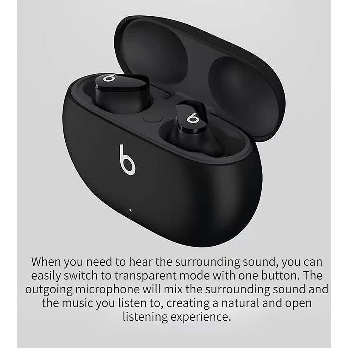 Real Wireless Bluetooth Headset Active Noise Reduction in Ear Sports Headset (Black)