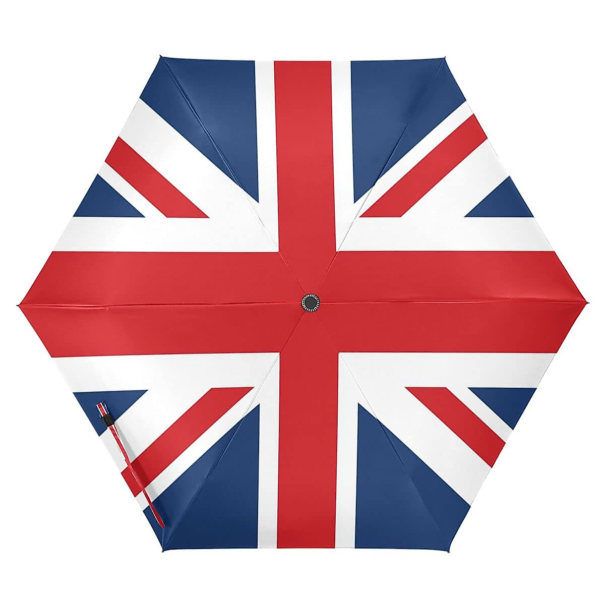 ALAZA United Kingdom Uk Flag 3 Folds Auto Open Close Umbrella Travel Folding Umbrellas