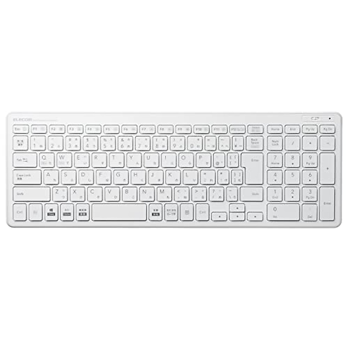 ELECOM Wireless compact keyboard Pantograph thin type [White] TK-FDP099TWH (Japan Import)