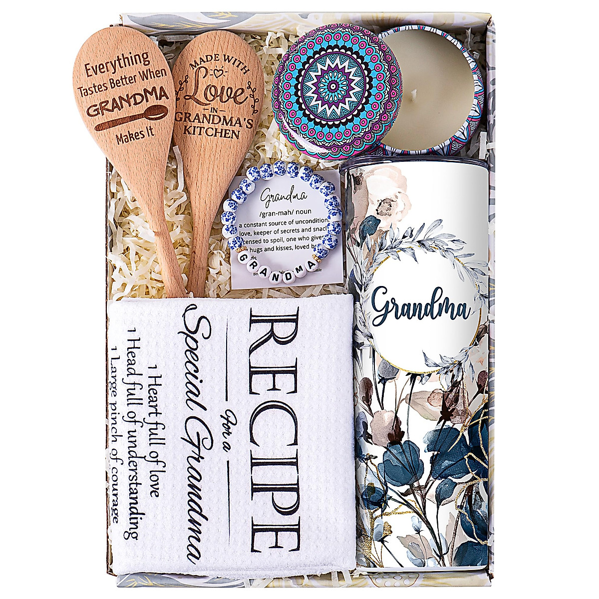 ELEMENU Mothers Day Gifts For Grandma, Grandmother Birthday Christmas Gifts Ideas from Grandkids, Granddaughter, Grandson - Best Grandma Gift Basket