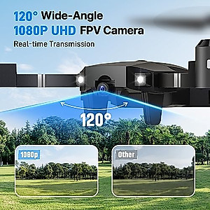 Drone with Camera for Adults, ATTOP 1080P Live Video 120° Wide Angle APP-Controlled Camera Drone for Kids 8-12, Beginner Friendly with 1 Key Fly/Land/Return, Remote/Voice/Gesture/Gravity Control, FPV Drone w/ Safe Emergency Stop, 360° Flip, VR Mode, Carry
