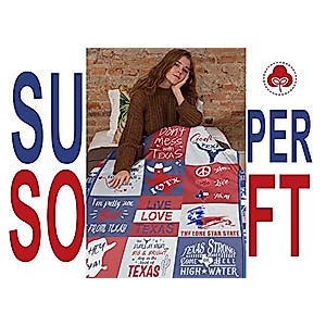 Shanfeirui Texas Themed Blanket - 50" X 60" - Featuring Longhorns - Ultra Soft Throw for Men, Women, Girls and Boys - Ideal Gift for Birthdays and Special Occasions - by Texas Gifts and Souvenirs.