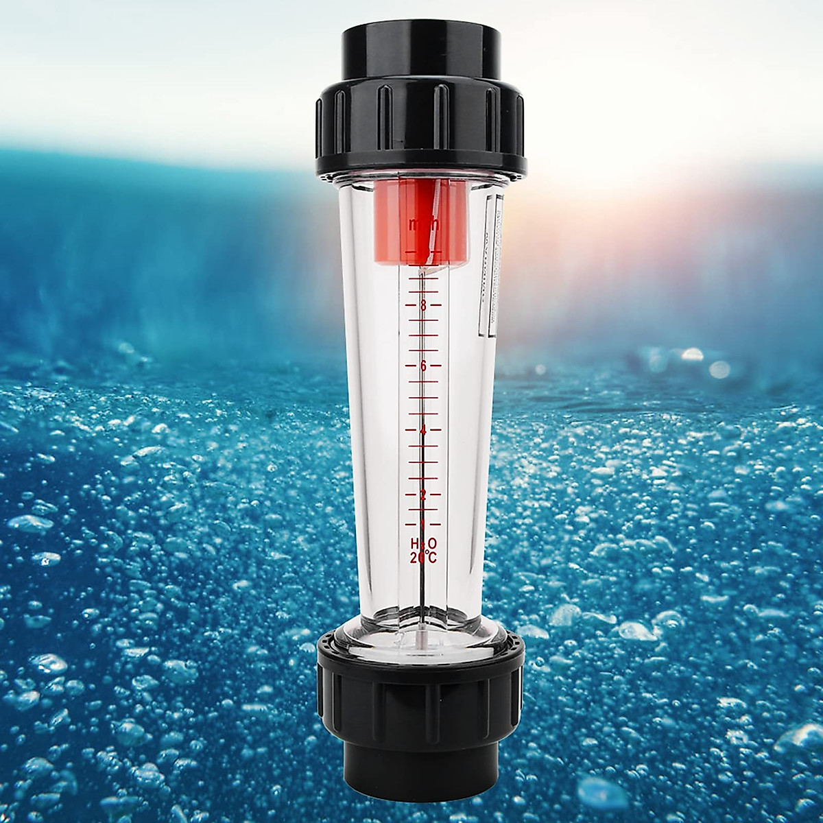 LZS-50（D）Liquid Flowing Rate Gauge 1-10 Tube Type Flowmeter 63mm/2.5in Liquid Flowing Meters Plastic Flat Interface Hydraulic Valve Fittings