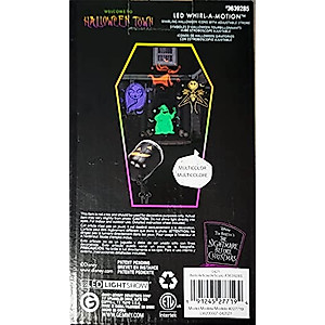 Gemmy Disney Jack Skellington Nightmare Before Christmas Multicolor Led Whirl-a-Motion Halloween Outdoor Stake Light Projector