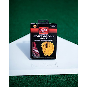 Rawlings | Glove Re-Lace Pack | Baseball/Softball | Standard 3/16" X 72" Laces with Tool | Red