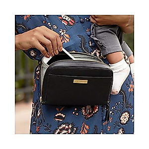 Skip Hop Adjustable Greenwich Easy-Access Convertible Hip Pack, Vegan Leather, Black, One Size(Pack of 1)