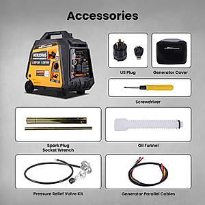 MaXpeedingrods 3500 Watt Dual Fuel Inverter Generator, Electric Start, Gas and Propane Powered for Home Backup Power, Outdoor Camping, RV Ready, EPA Compliant, Digital Display