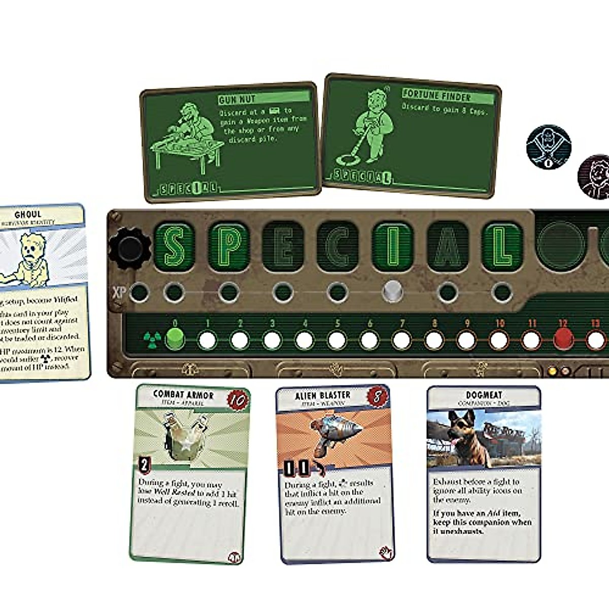 Fallout The Board Game (Base) | Strategy | Apocalyptic Adventure Game for Adults and Teens | Ages 14 and up | 1 to 4 Players | Average Playtime 2-3 Hours | Made by Fantasy Flight Games