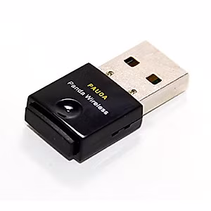 Panda Wireless® PAU0A AC600 Dual Band (2.4GHz and 5GHz) Wireless AC USB Adapter - Win XP/Vista/7/8/10/11, Mint, Ubuntu, MX Linux, Manjaro, Fedora, Centos, Kali Linux and Raspbian