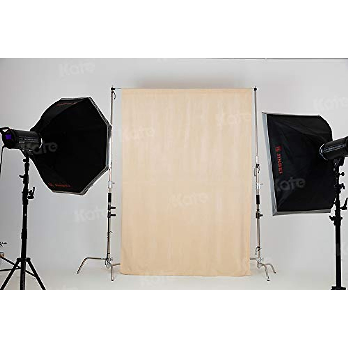 Kate 8FT×10FT Solid Beige Backdrop Portrait Photography Background for Photography Studio Children and Headshots Beige Backdrop Background for Photography Photo Booth